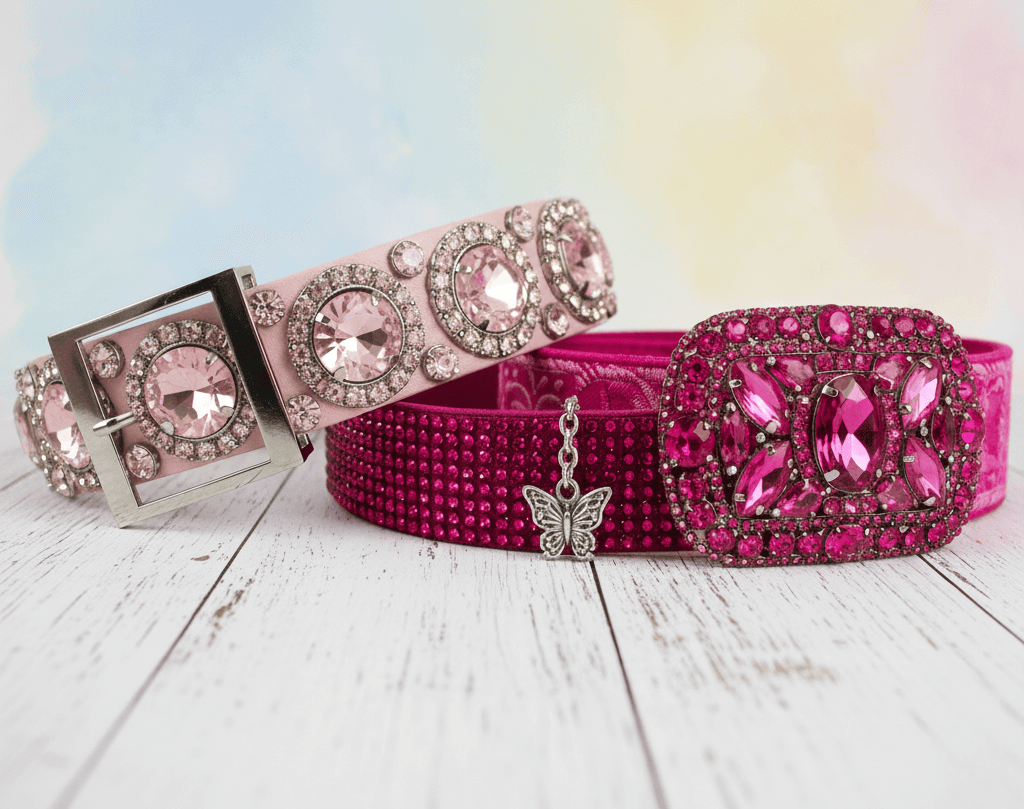 Best Pink Rhinestone Belts for Color Pop | Shop Sparkly Styles