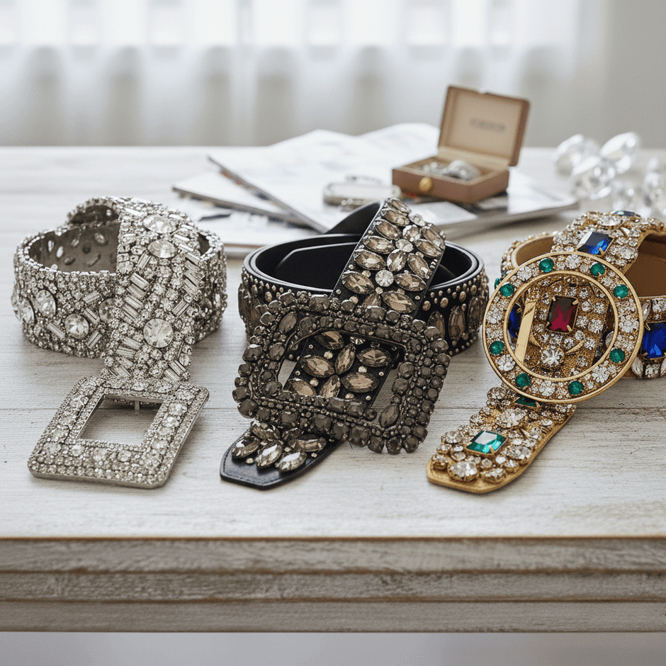 Wide Rhinestone Belts for Bold Style | The Rhinestone Belts