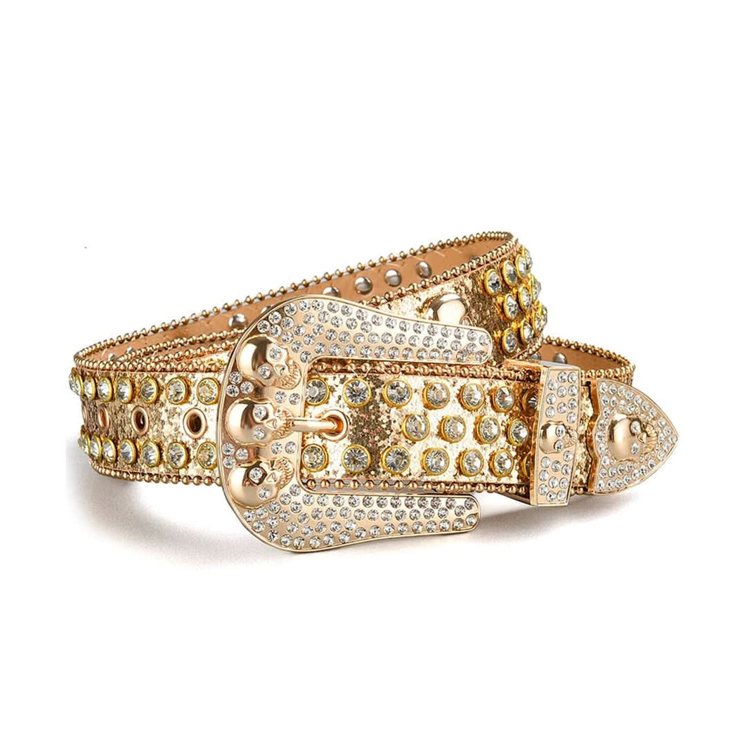 Gold Rhinestone Belts – Bold Shine, Glam Fit, Free U.S. Shipping