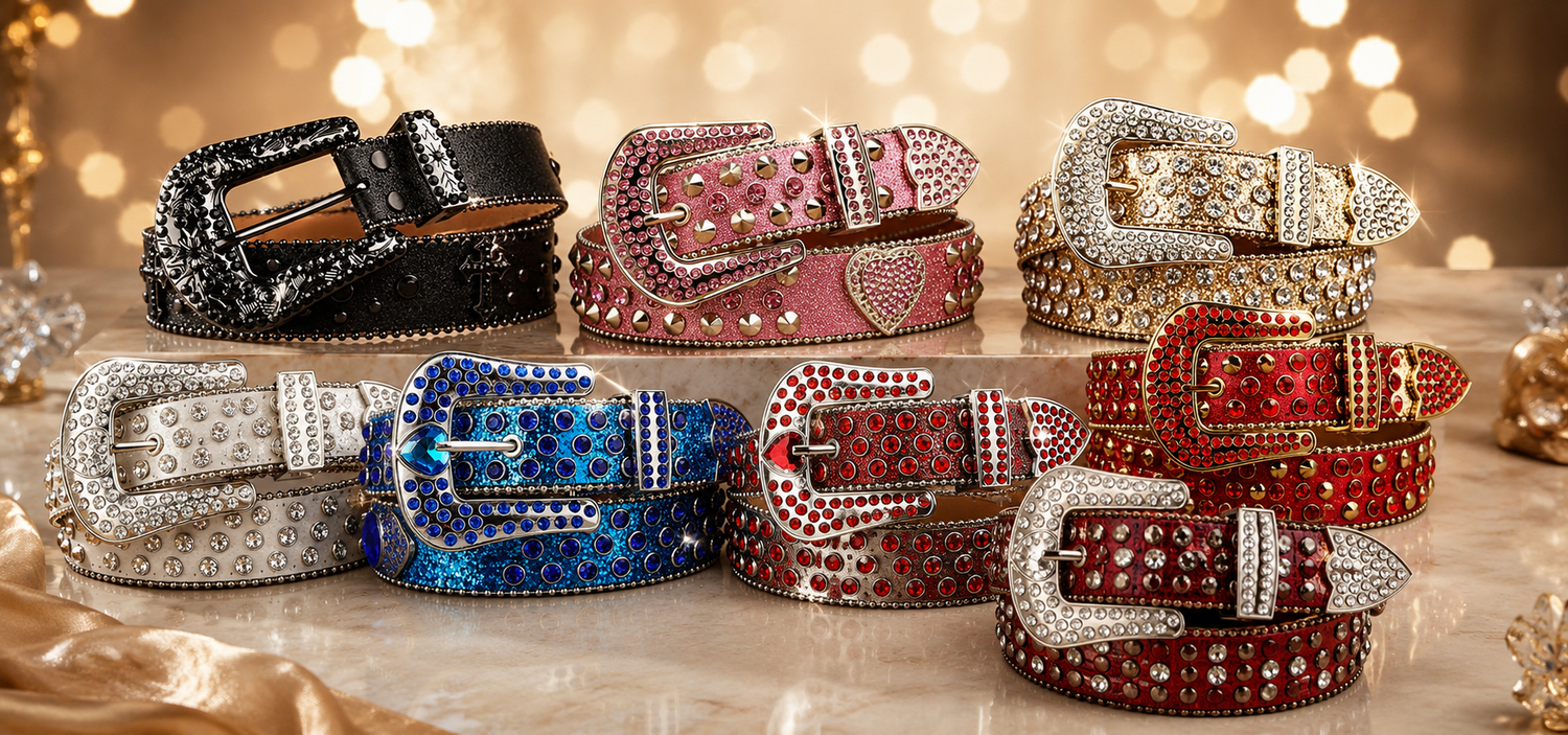Rhinestone Belts | Luxury Bling, Western & Skull Styles | TRB