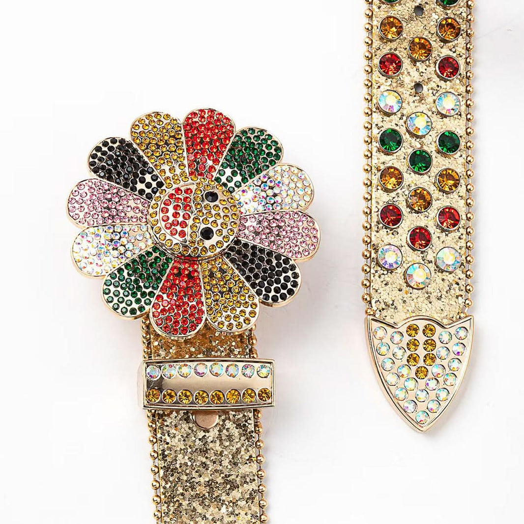 Gold Rhinestone Belts – Bold Shine, Glam Fit, Free U.S. Shipping